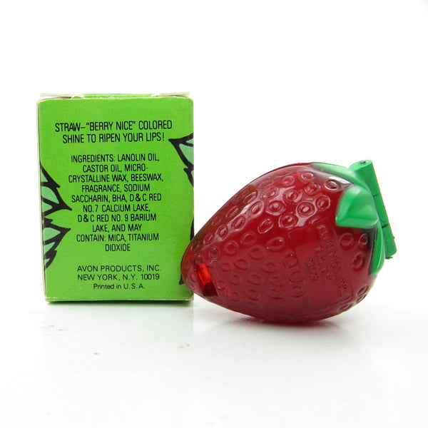 Avon Berry Nice Lip Gloss Compact Vintage 1970s Strawberry Cream & Fre ...