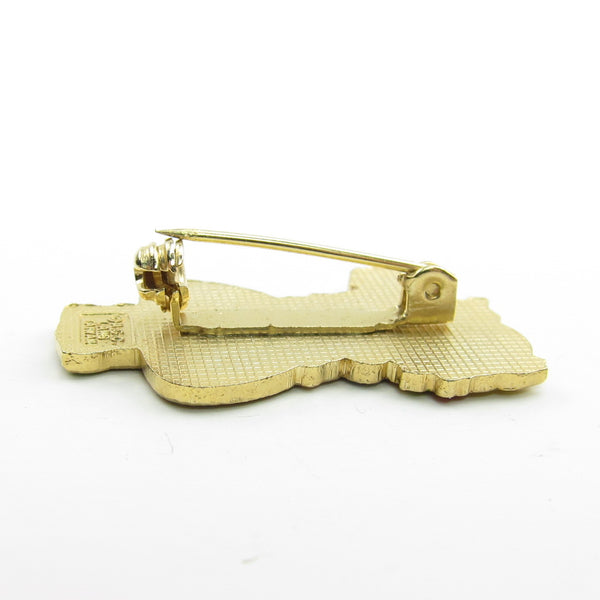 Herself the Elf Pin Gold with Herself Sitting on Mushroom | Brown Eyed Rose