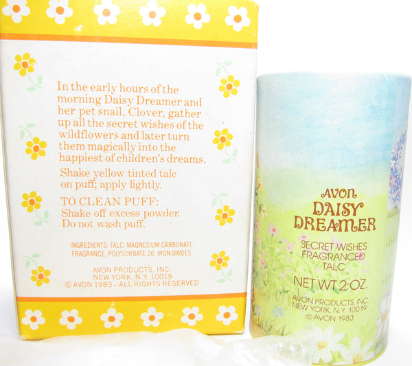 Daisy Dreamer Powder Vintage Avon Secret Wishes Talc with Puff | Brown ...