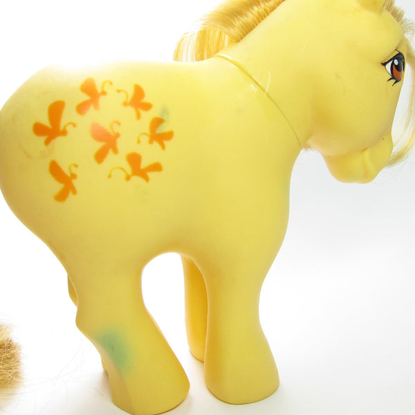 Butterscotch My Little Pony Vintage G1 with Concave Feet | Brown Eyed Rose