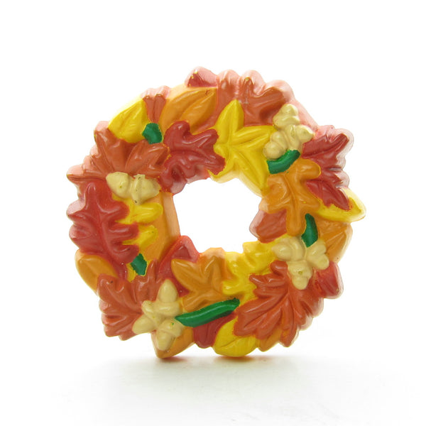 Fall Leaves Wreath Pin Vintage 1987 Hallmark Lapel | Brown Eyed Rose