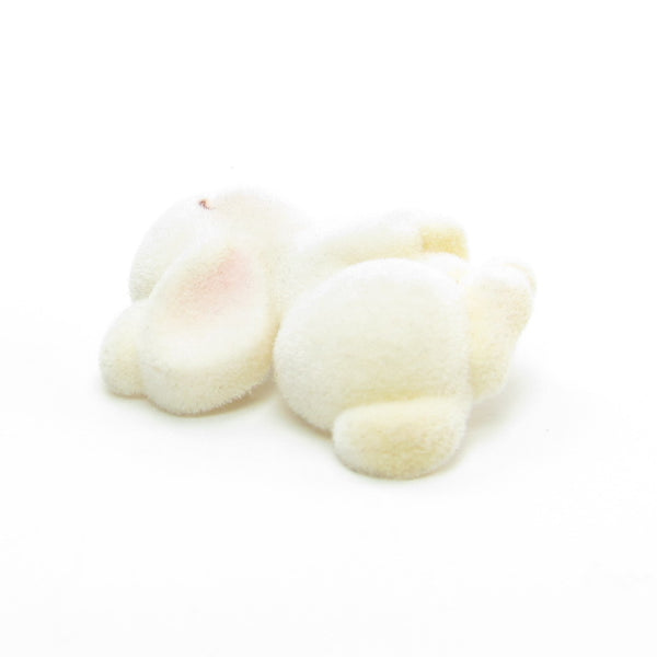 Flocked Bunny Rabbit Pin Vintage 1982 Hallmark Lapel | Brown Eyed Rose