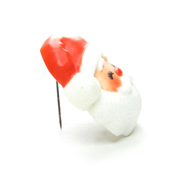Santa Claus Pin Vintage Hallmark Cards Plastic Christmas Lapel | Brown ...