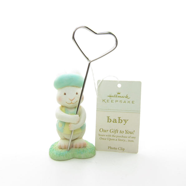 Bunny Rabbit Photo Holder Hallmark Keepsake Figurine | Brown Eyed Rose