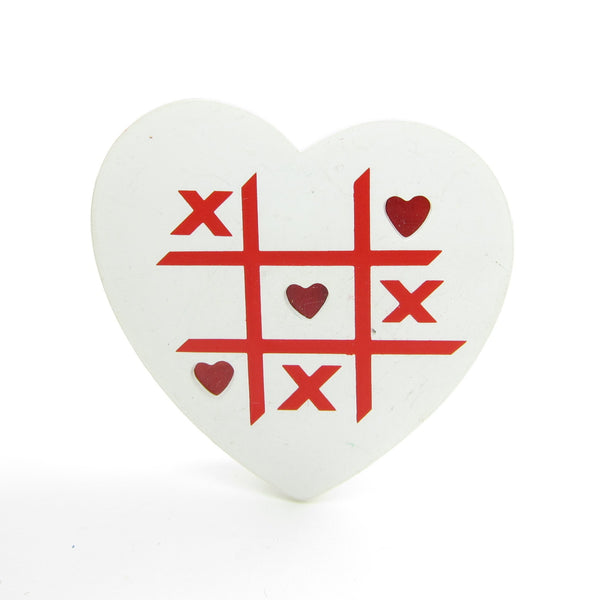 Heart Tic-Tac-Toe Pin Hallmark 1989 Valentine's Day Lapel | Brown Eyed Rose