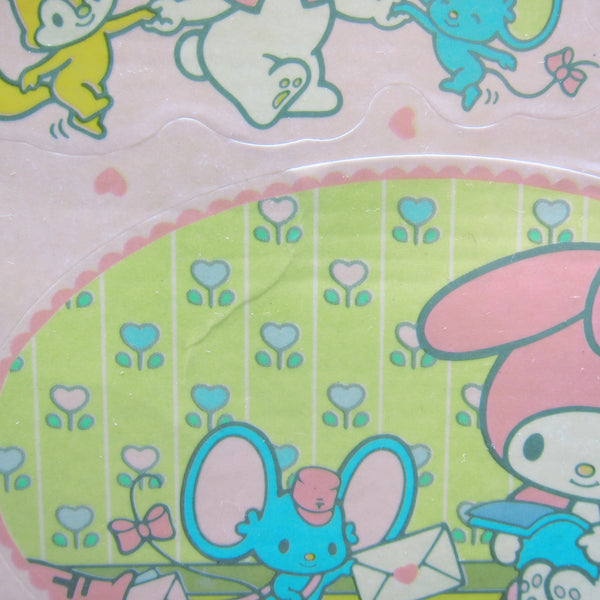 My Melody Sticker Sheet Vintage 1984 Sanrio Stickers with Risu, Flat ...