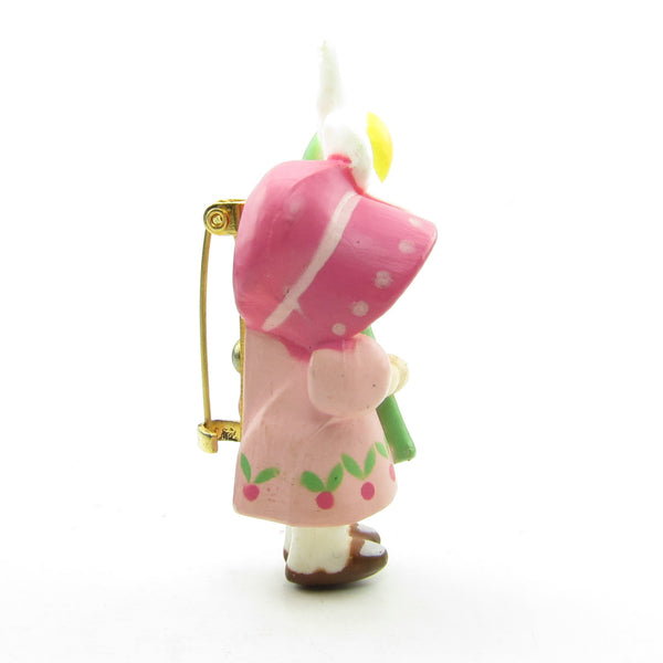 Hallmark Pixie Pin Vintage Girl with Bonnet and Flower | Brown Eyed Rose