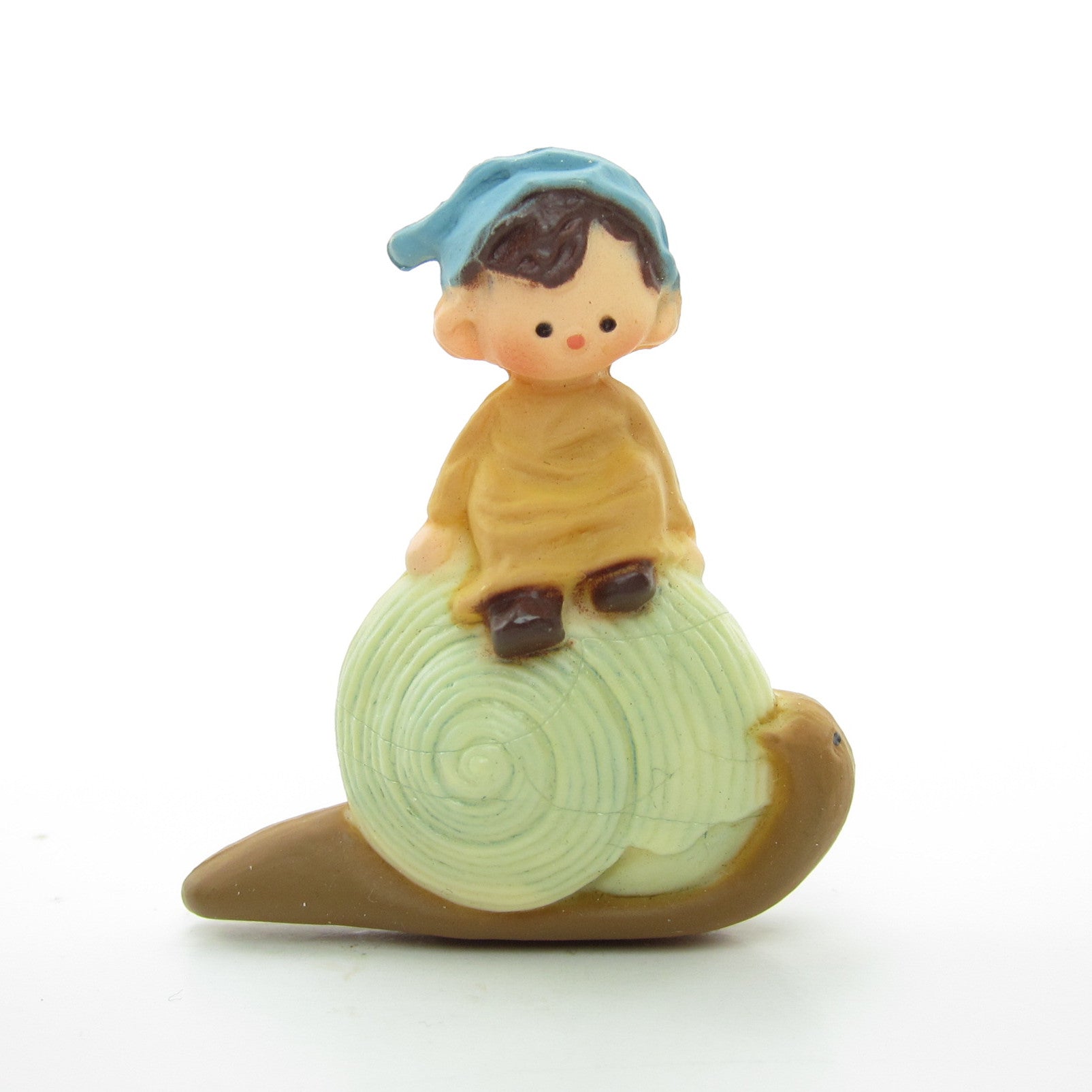 Pixie Boy Sitting on a Snail Vintage Hallmark Lapel Pin | Brown Eyed Rose