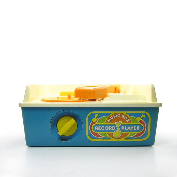 Record Player Toy 1987 Vintage Fisher-Price Wind-Up Music Box | Brown ...