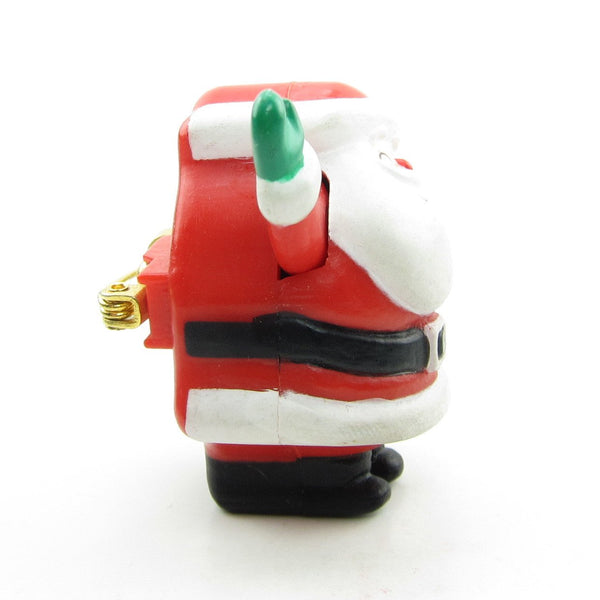 Waving Santa Claus Pin Vintage 1988 Hallmark Wind-Up Lapel | Brown Eyed ...