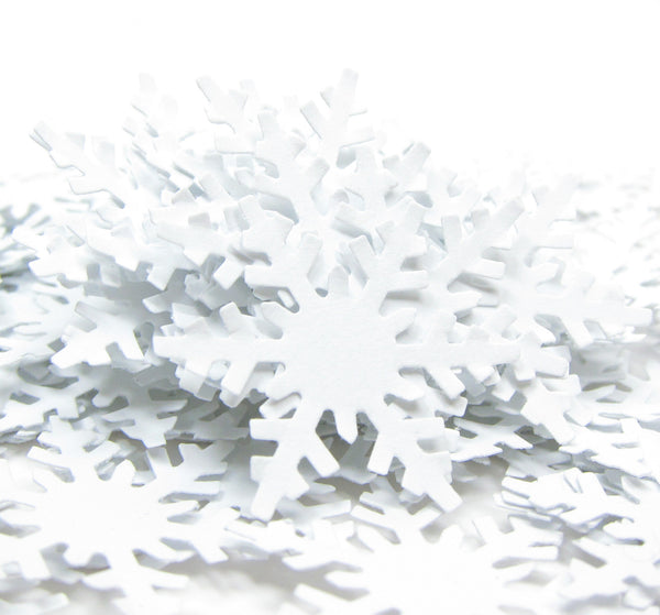 Snowflake Paper Die Cut Shapes Large Alpine Snowflakes Confetti | Brown ...