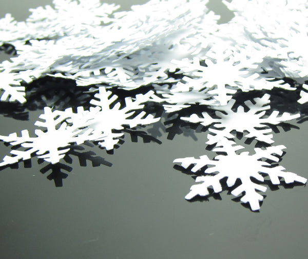 Snowflake Paper Die Cut Shapes Large Alpine Snowflakes Confetti | Brown ...
