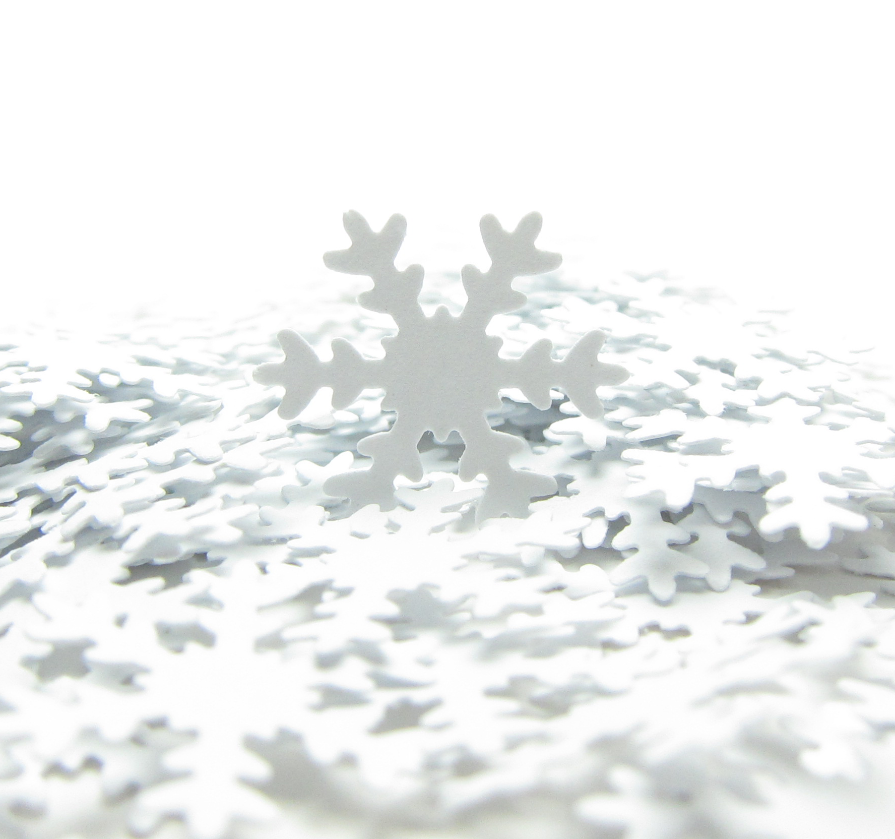 Snowflake Confetti White Paper Die Cut Shapes 100 Pieces for Winter We ...