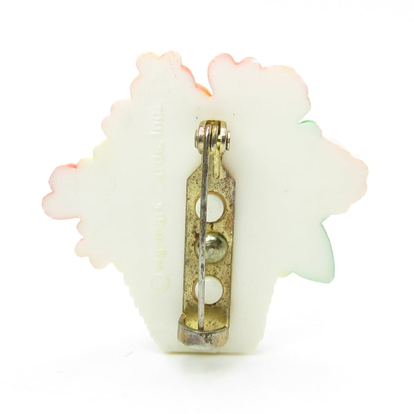 Basket of Flowers Pin Vintage Hallmark Lapel | Brown Eyed Rose