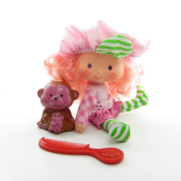 Raspberry Tart Doll with Rhubarb Monkey Pet | Brown Eyed Rose