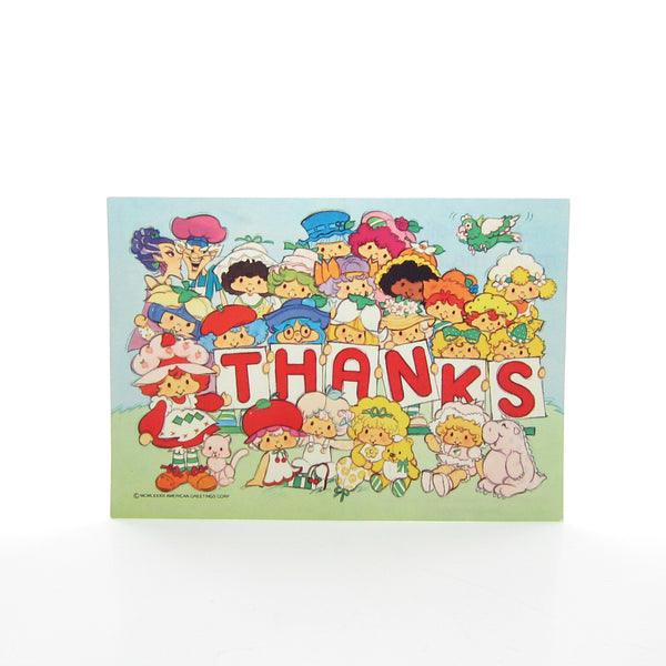Thanks Postcard with Strawberry Shortcake & Friends | Brown Eyed Rose