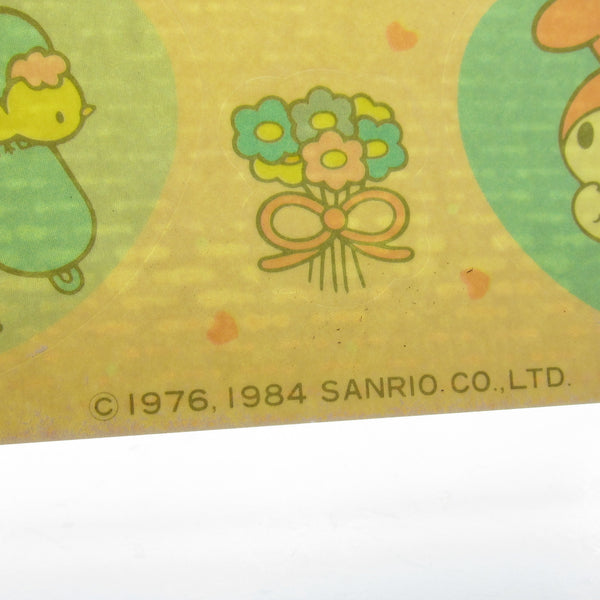 My Melody Sticker Sheet Vintage 1984 Sanrio Stickers with Risu, Flat ...