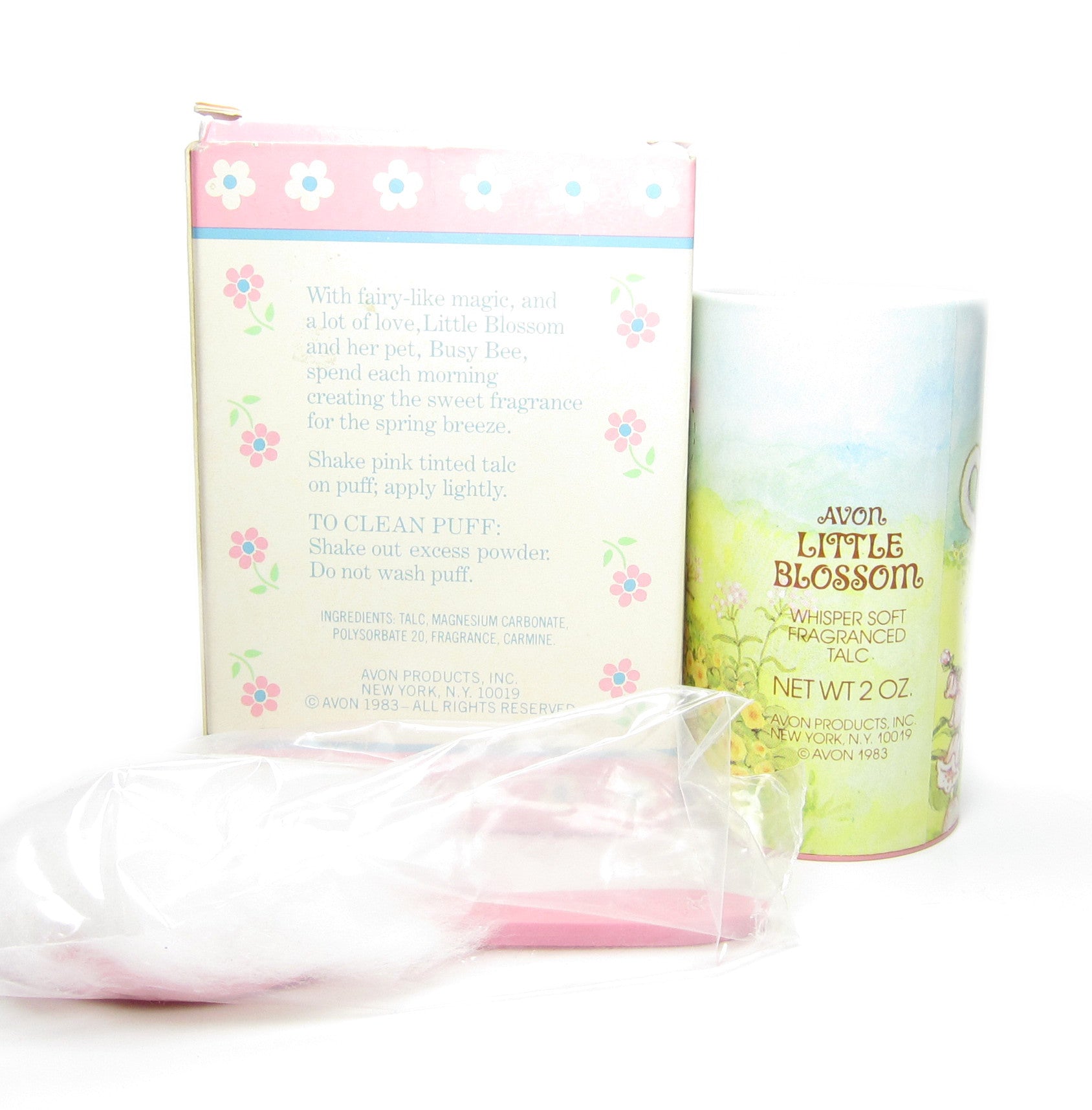 Little Blossom Powder Vintage Avon Whisper Soft Talc with Puff | Brown ...