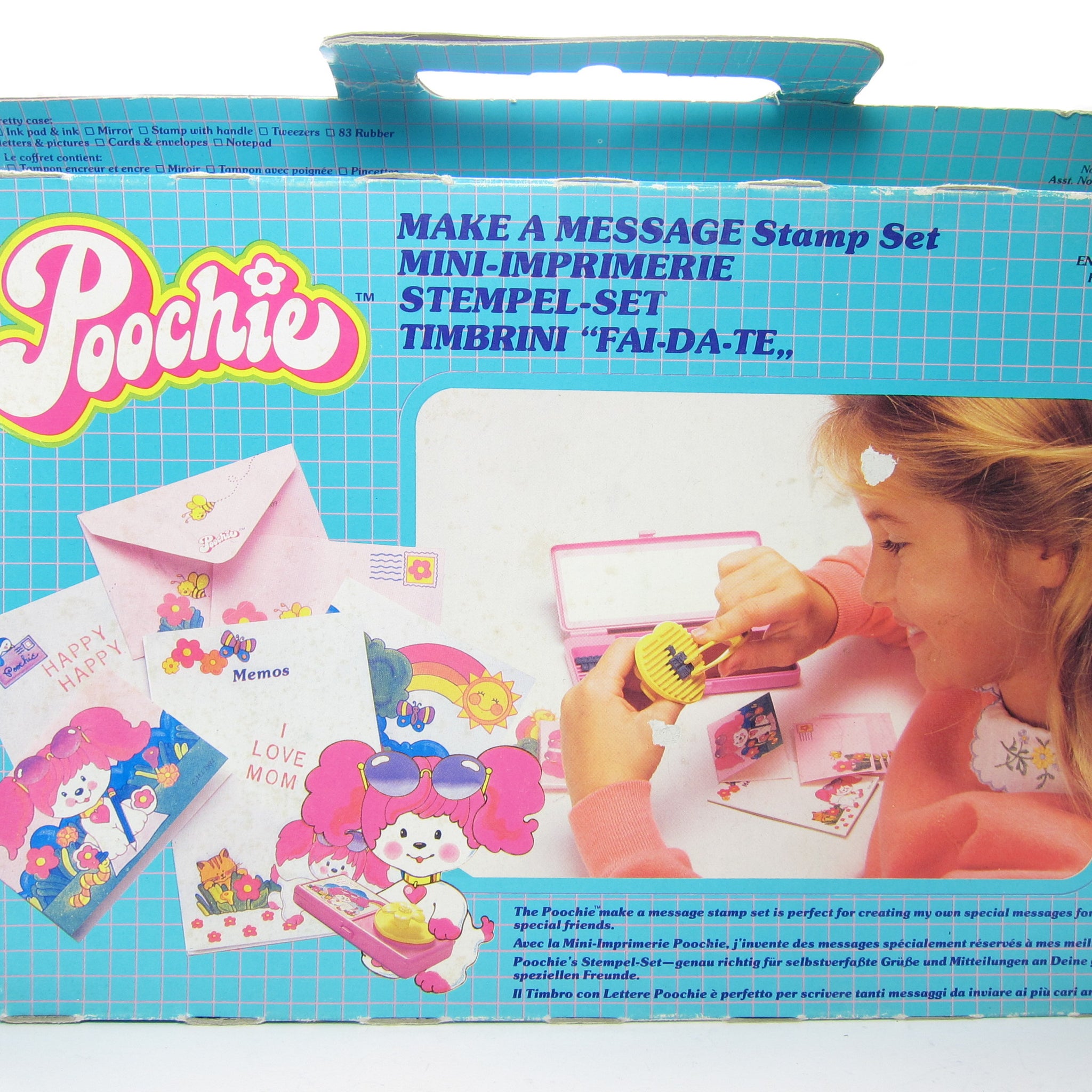 Poochie Make a Message MIB Stamp Set with Stationery | Brown Eyed Rose