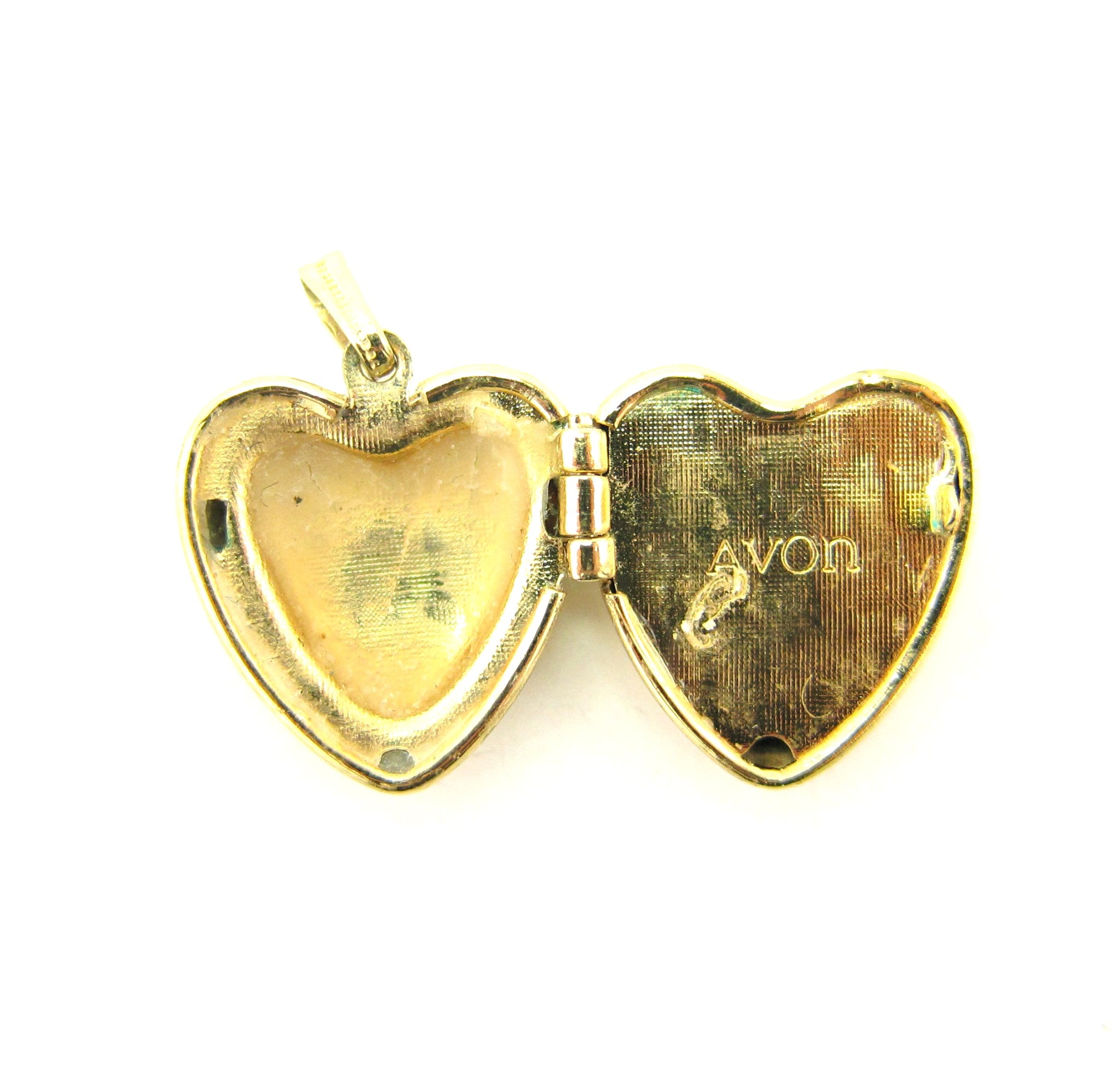Avon Her Prettiness Love Locket Fragrance Glacé Gold Heart Pendant ...