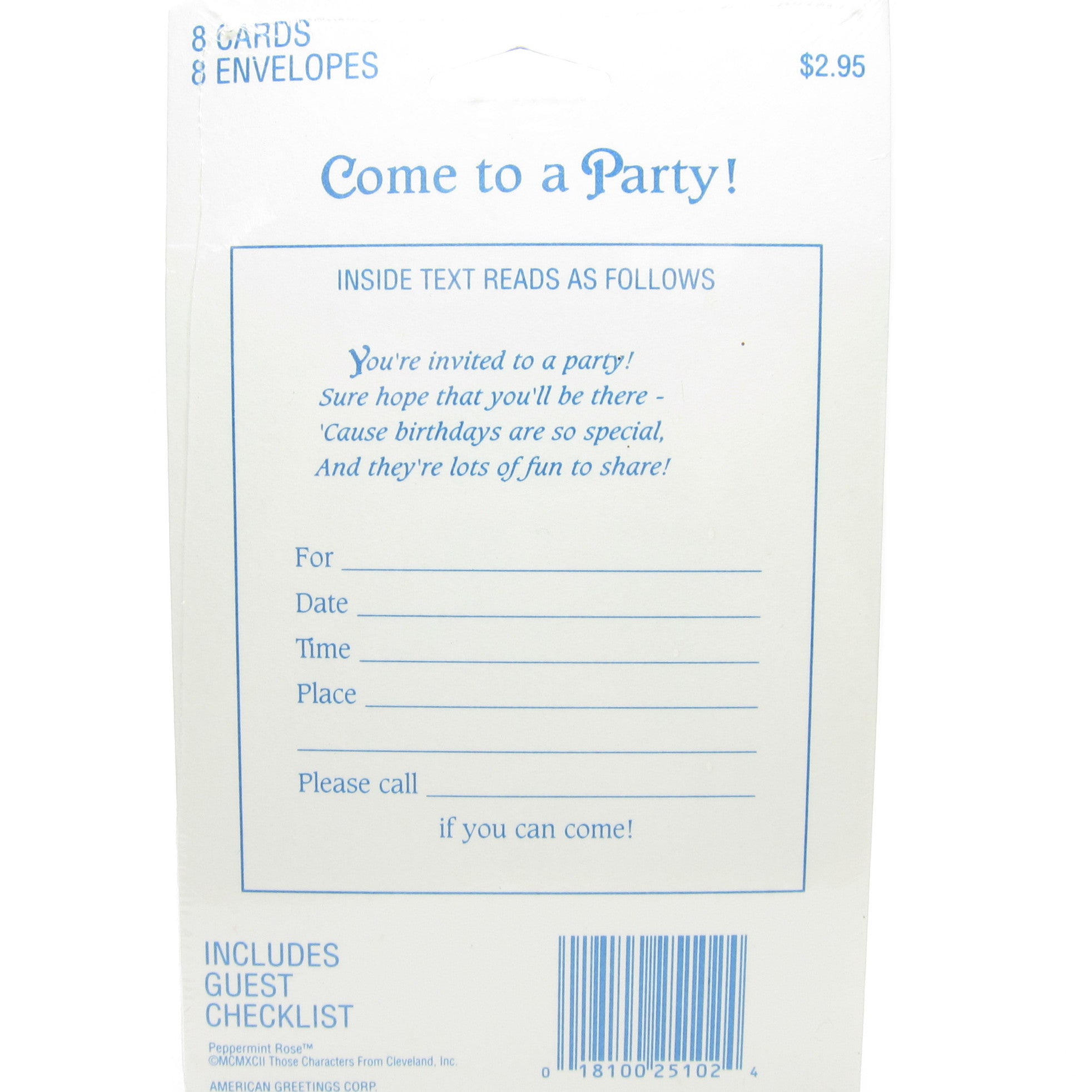 Peppermint Rose Invitations Vintage Birthday Party Invite Cards | Brown ...