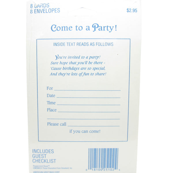 Peppermint Rose Invitations Vintage Birthday Party Invite Cards | Brown ...