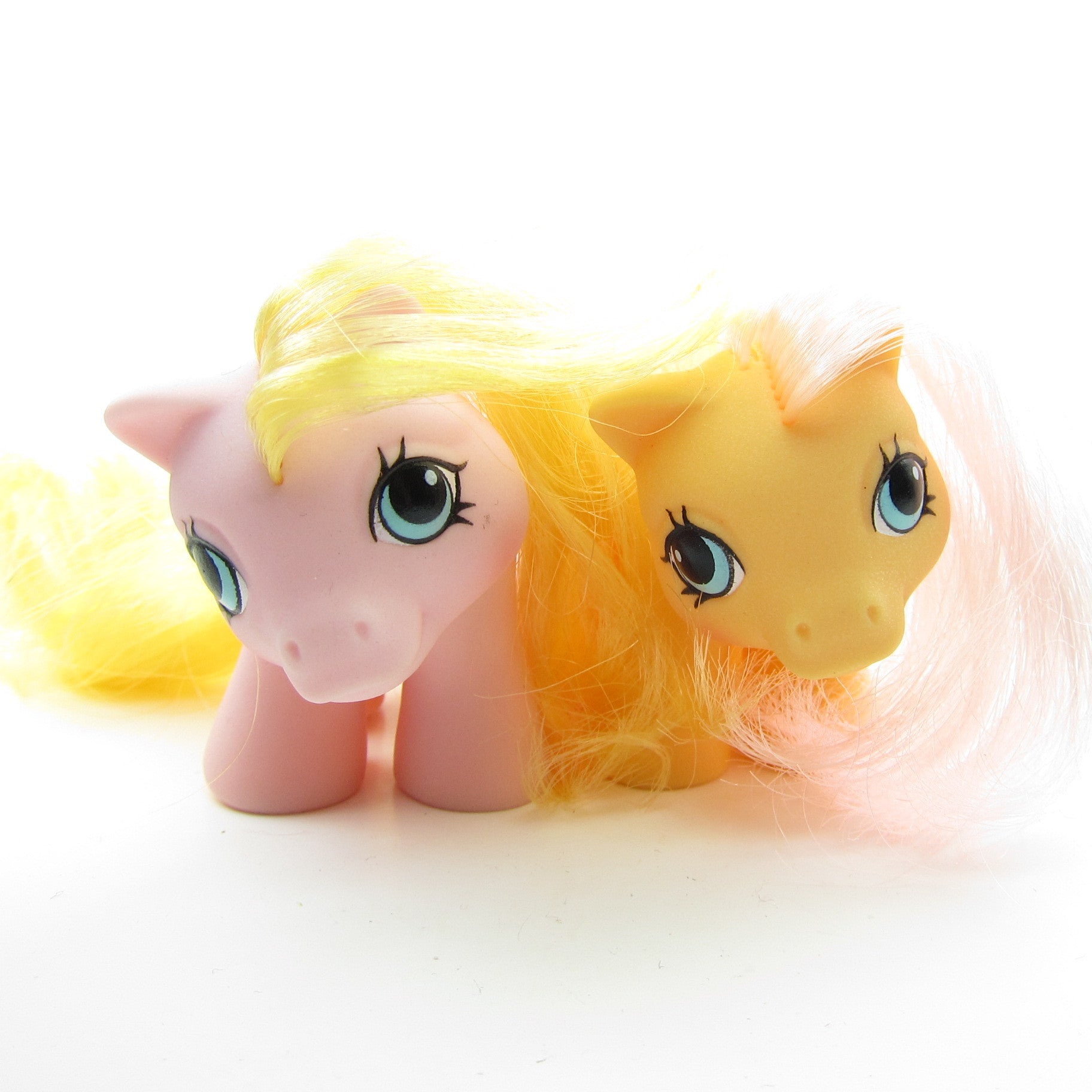 Dibbles & Nibbles Newborn Twins G1 My Little Pony Set with Accessories | Brown Eyed Rose
