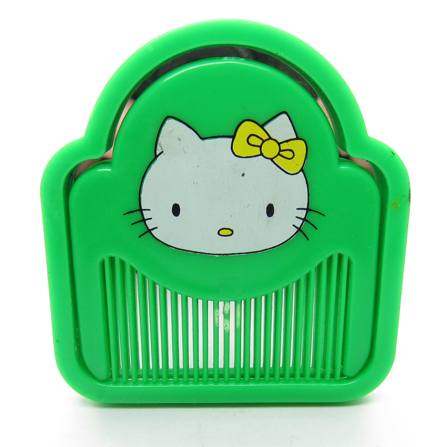 Hello Kitty Vintage Green Pocket Mirror & Comb Set in Vinyl Case ...