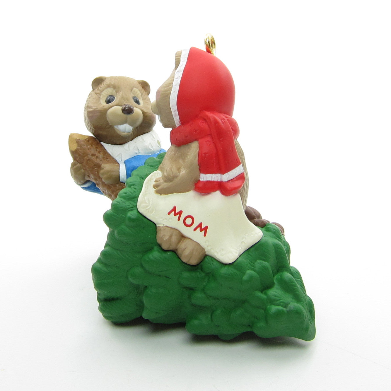 Mom & Dad Beavers with Christmas Tree 1998 Hallmark Ornament | Brown ...