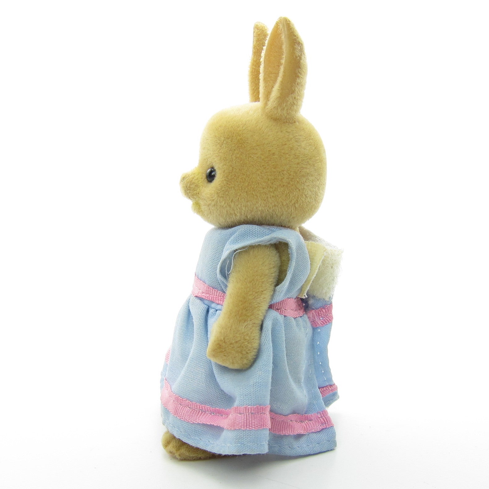Maple Town Rachel Rabbit Flocked Bunny Figure with Blue Dress | Brown ...