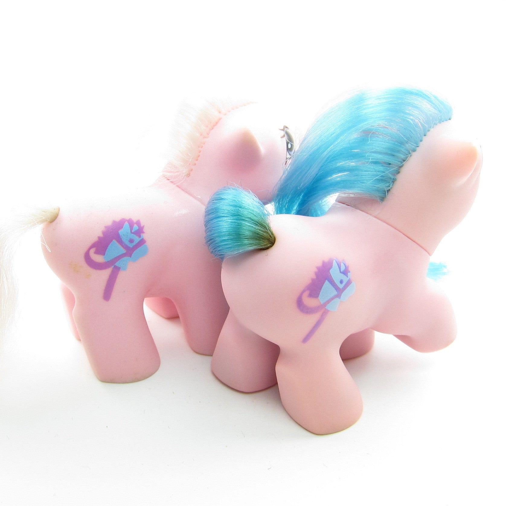 Sticky & Sniffles Newborn Twins G1 My Little Pony Set | Brown Eyed Rose