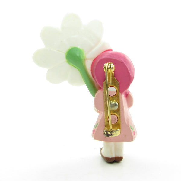 Hallmark Pixie Pin Vintage Girl with Bonnet and Flower | Brown Eyed Rose