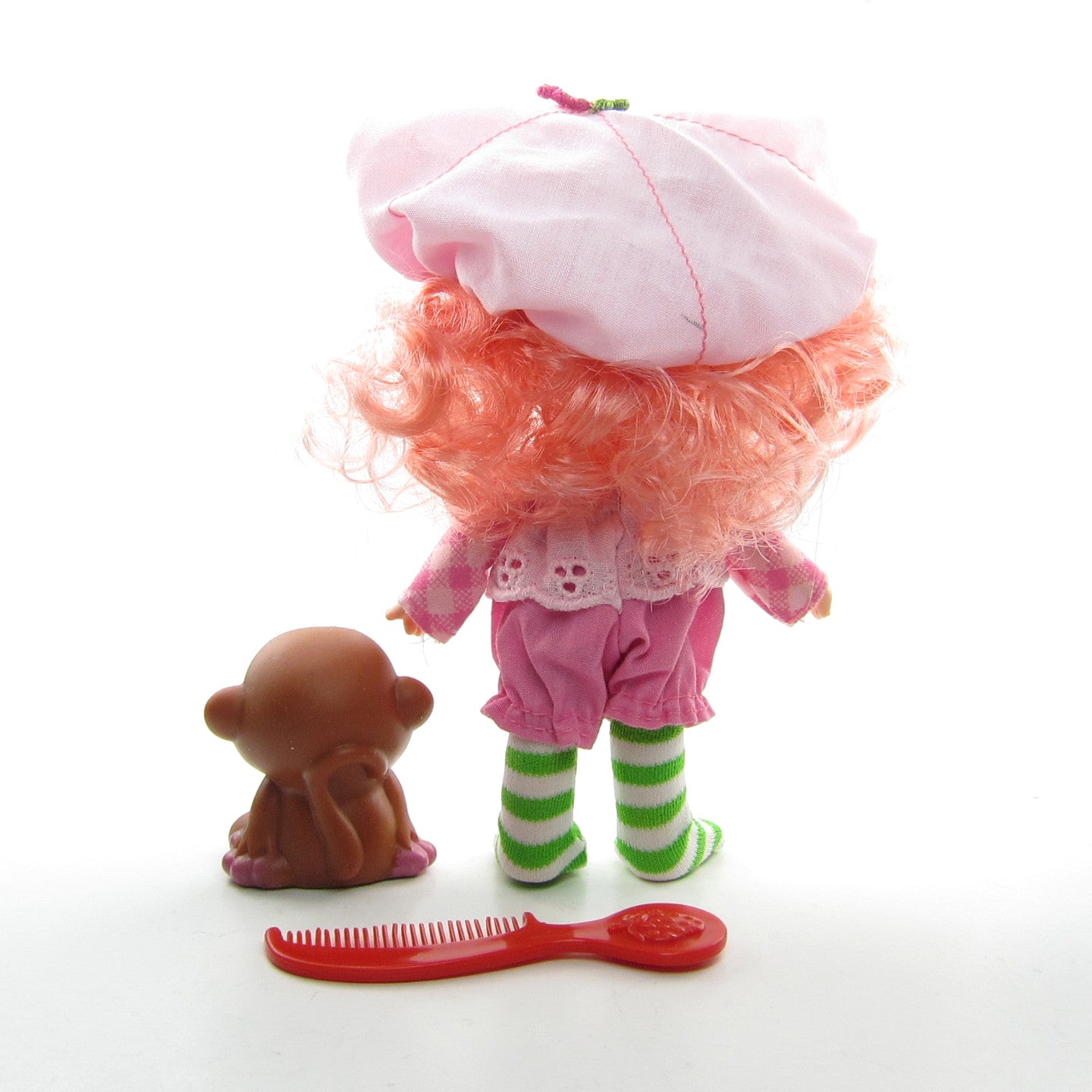 Raspberry Tart Doll with Rhubarb Monkey Pet | Brown Eyed Rose